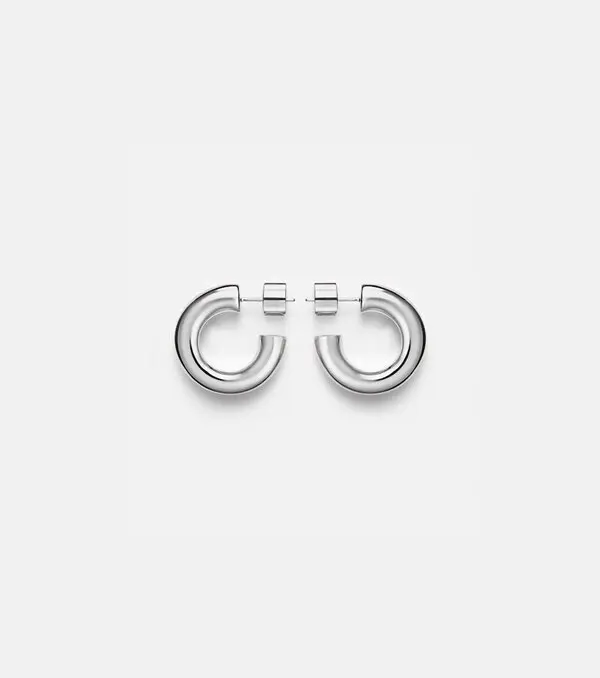 JENNIFER FISHER Samira Micro Rhodium-plated Hoop Earrings