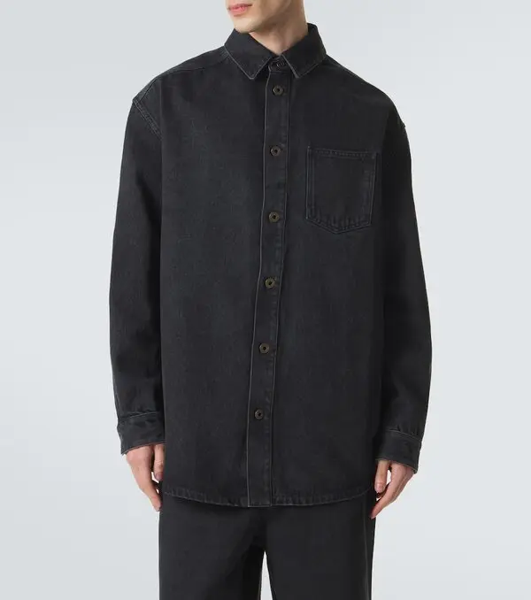 Loewe Anagram Denim Overshirt - Black