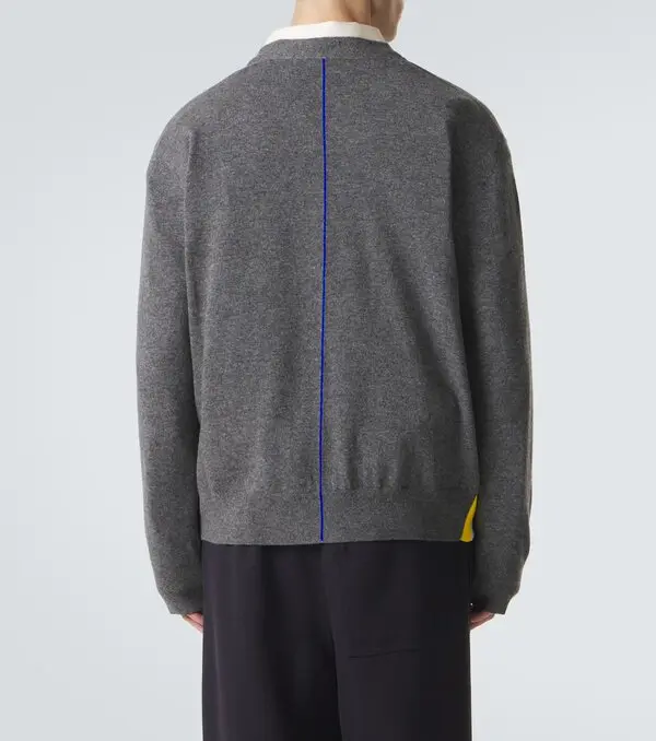 Loewe Anagram Wool Cardigan - Grey