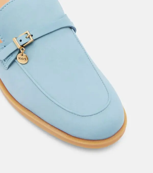 TOD'S Gommino Leather Mules - Blue