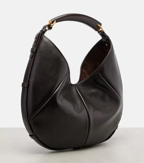 Saint Laurent Mombasa Medium Leather Shoulder Bag - Brown