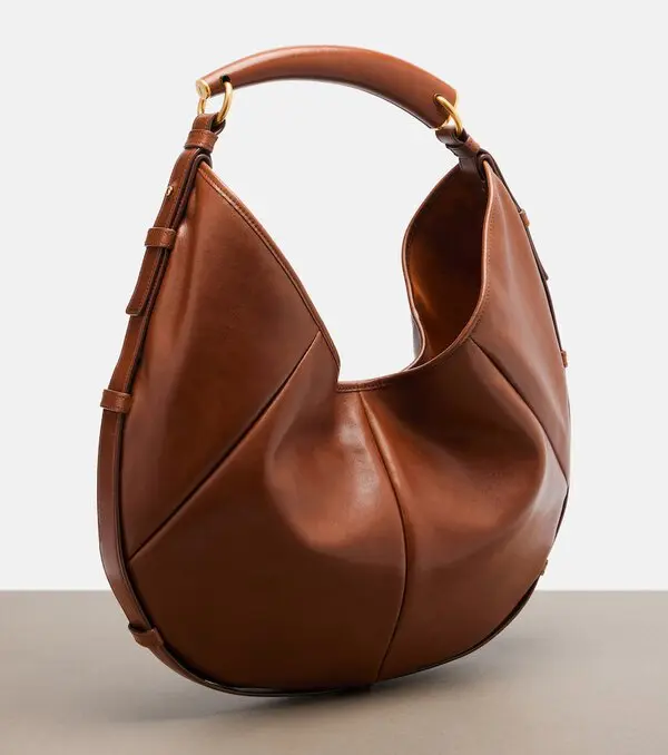 Saint Laurent Mombasa Medium Leather Shoulder Bag - Brown