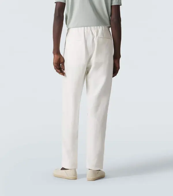 Giorgio Armani Linen Canvas Tapered Pants