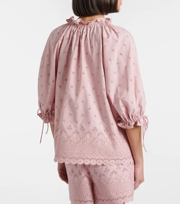 Valentino Garavani Broderie Anglaise Cotton Blouse