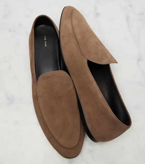 THE ROW Suede Loafers