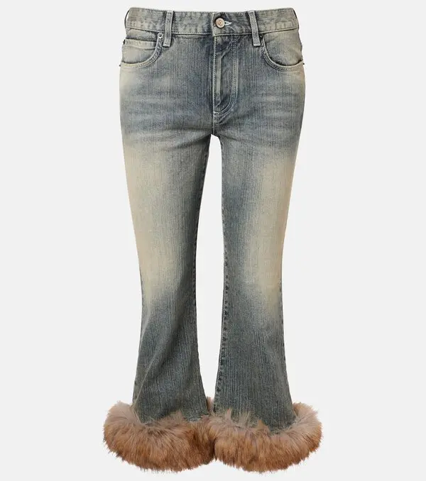 Balenciaga Low-rise Capri Jeans - Blue