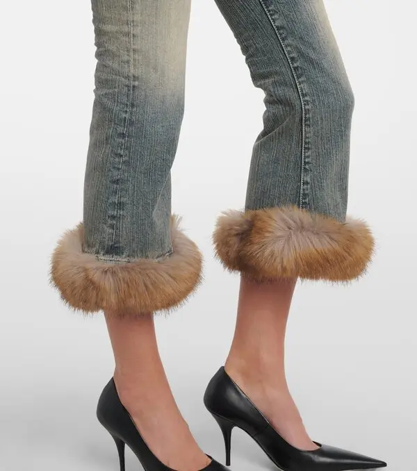 Balenciaga Low-rise Capri Jeans - Blue