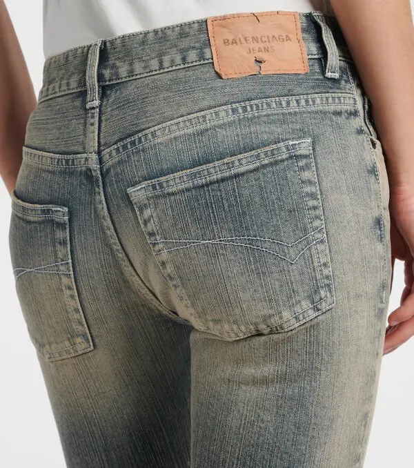 Balenciaga Low-rise Capri Jeans - Blue