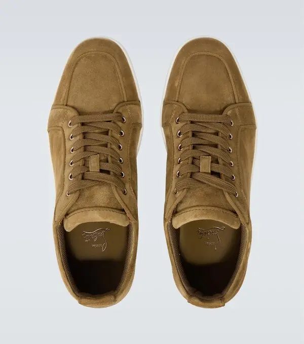 CHRISTIAN LOUBOUTIN Rantulow Suede Sneakers - Beige