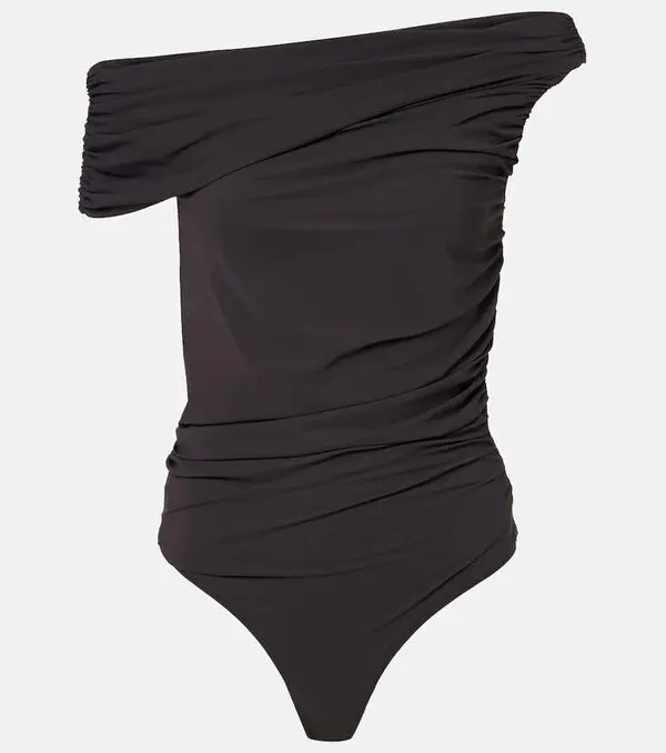 AGOLDE Sherilyn Off-shoulder Bodysuit - Brown