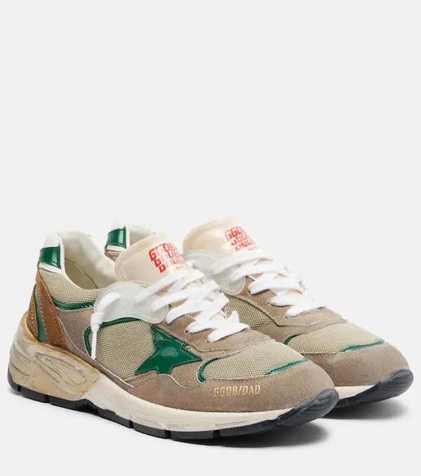 GOLDEN GOOSE Dad Star Leather-trimmed Sneakers - Beige