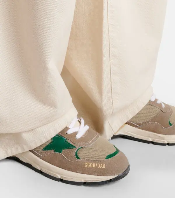 GOLDEN GOOSE Dad Star Leather-trimmed Sneakers - Beige