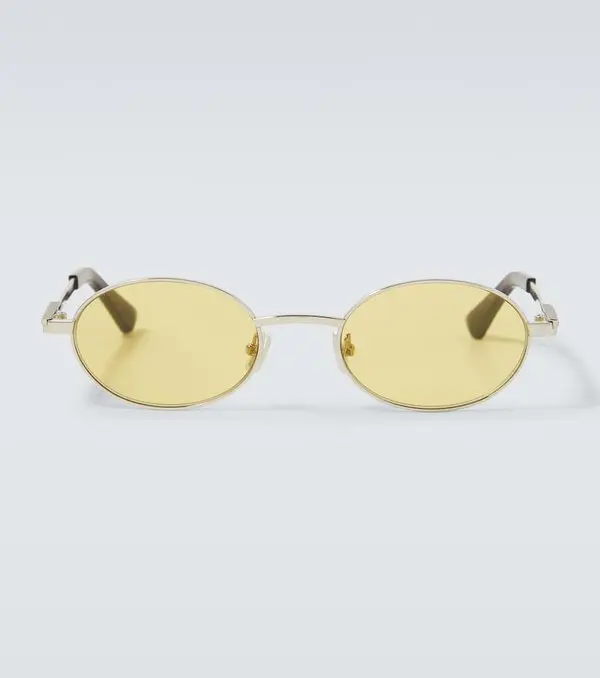 Bottega Veneta Oval Frame Sunglasses - Silver