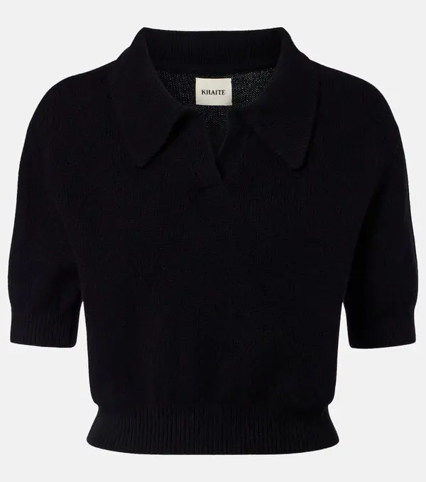 Khaite Leni Wool And Cashmere Top - Black