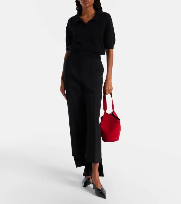 Khaite Leni Wool And Cashmere Top - Black