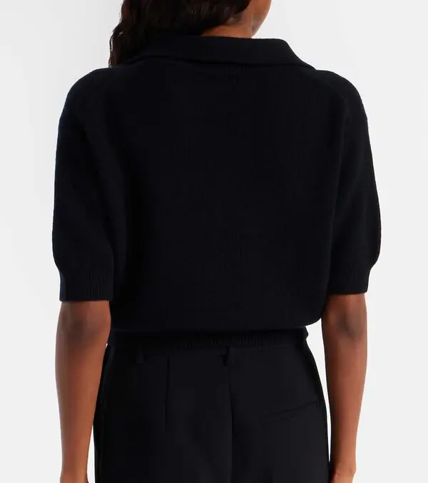 Khaite Leni Wool And Cashmere Top - Black