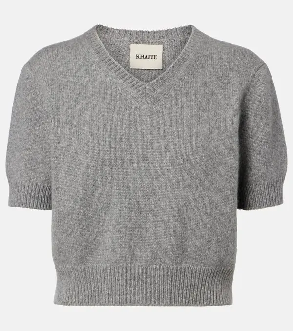 Khaite Jas Cashmere Top - Grey