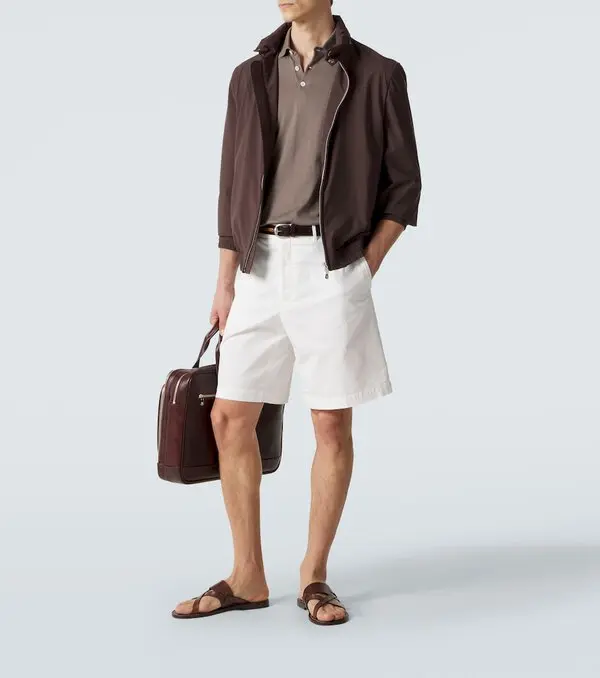 Brunello Cucinelli Calf Leather Open Toe Sandals - Brown
