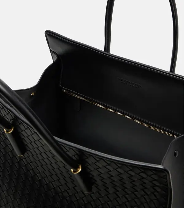 Bottega Veneta Barbara Medium Leather Tote Bag - Black