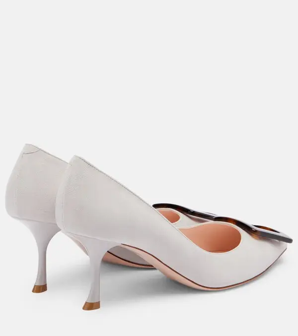 ROGER VIVIER Viv' In The City Suede Pumps - White
