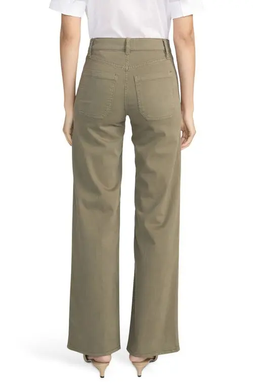 FRAME Le Slim Modernist Pocket Palazzo Jeans - Grasshopper