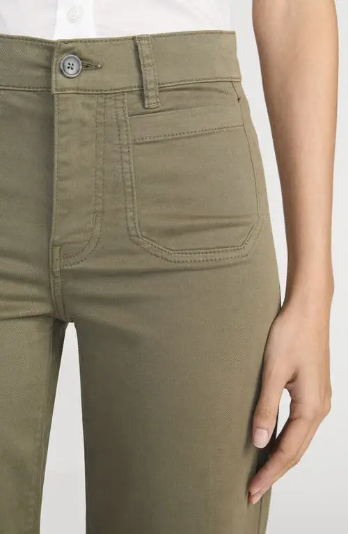 FRAME Le Slim Modernist Pocket Palazzo Jeans - Grasshopper