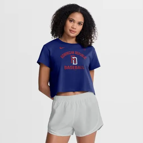 Nike Dominican Republic Baseball 2026 World Baseball Classic Mod Cropped T-shirt - Royal