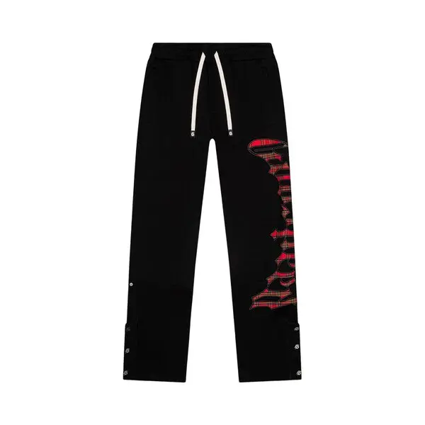 GODSPEED Og Logo Sweatpant /red Plaid - Black