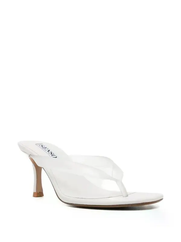 Senso 75mm Flower Heeled Sandals - White