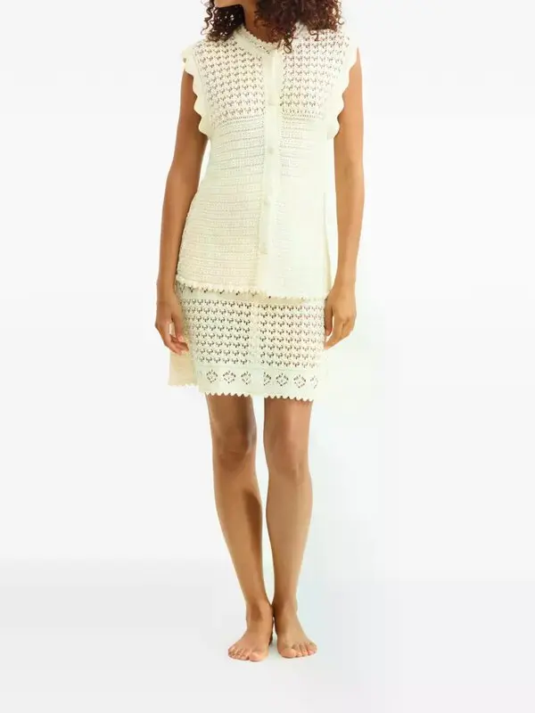 ERES Crocheted Mini Skirt - White