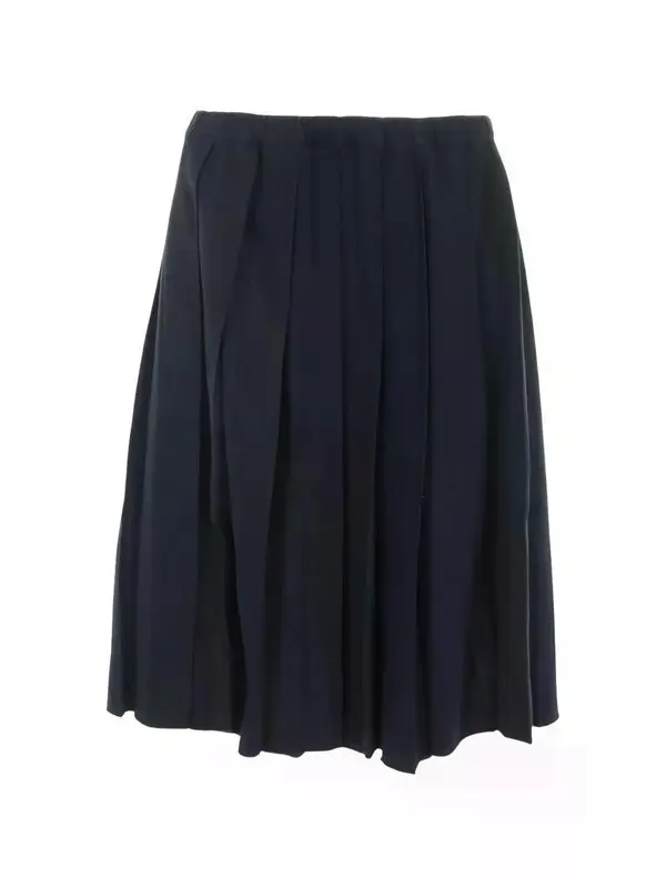 Comme Des Garçons 2010s Pleated Wool Mini Skirt