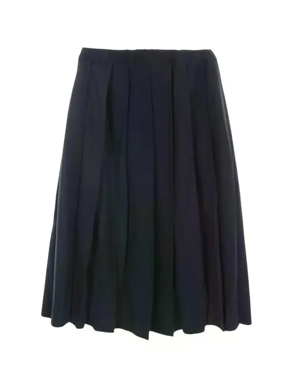 Comme Des Garçons 2010s Pleated Wool Mini Skirt