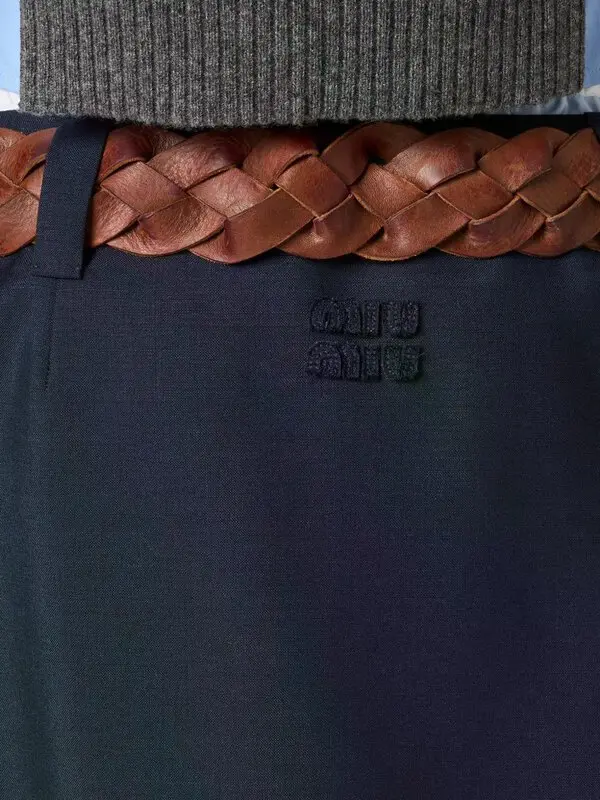 Miu Miu Embroidered Midi Skirt