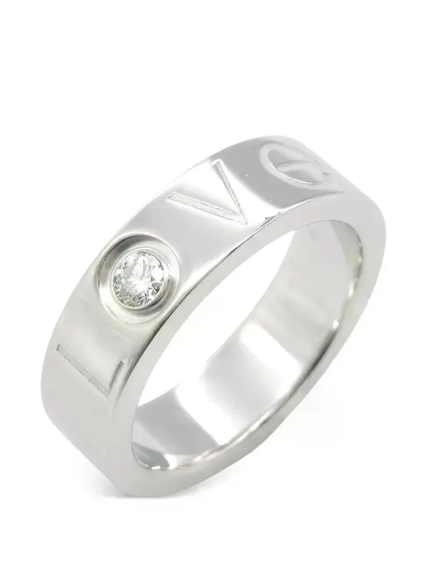Cartier 2006 18k White Gold Love Diamond Ring - Silver