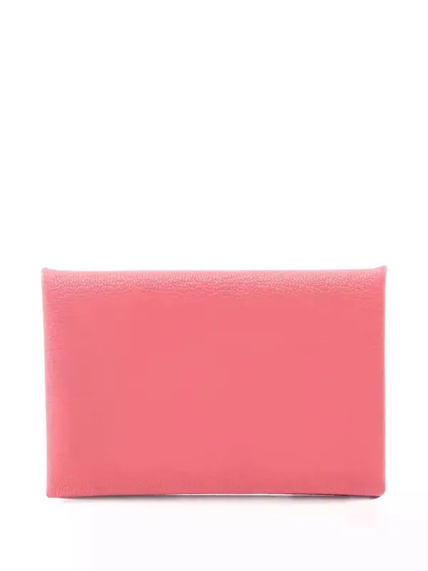 Hermès 2024 Calvi Leather Coin Purse - Pink