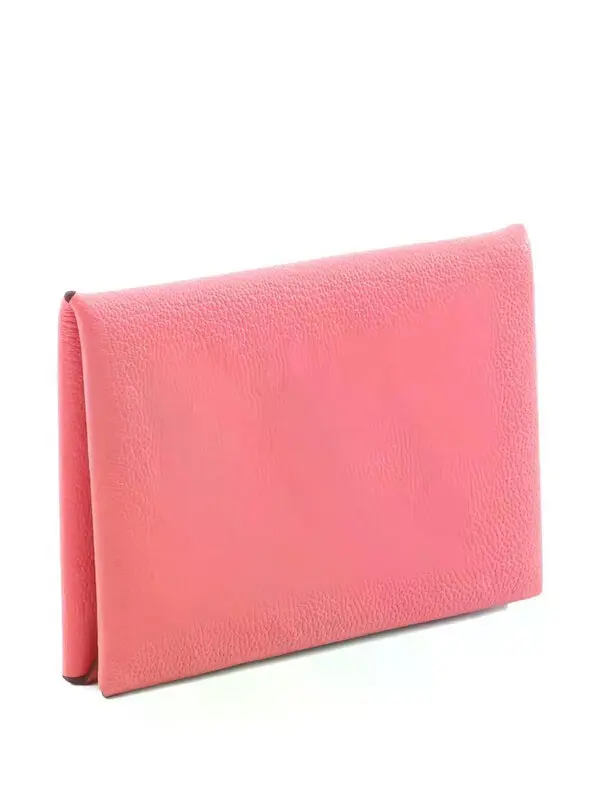 Hermès 2024 Calvi Leather Coin Purse - Pink