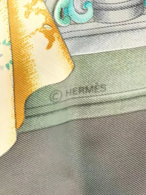 Hermès 2000s Graphic Silk Scarf