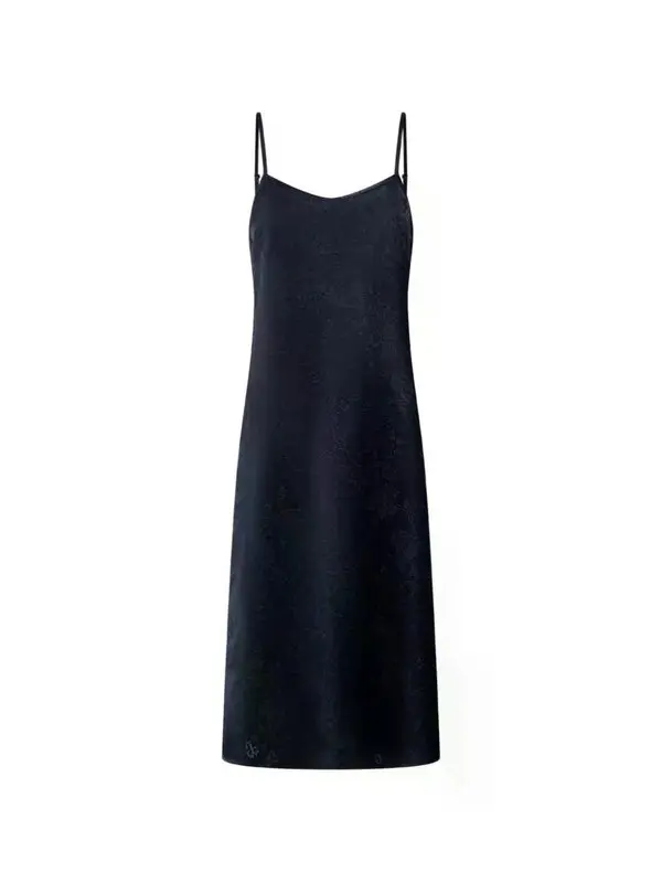 Shanghai Tang Jacquard Strap Night Dress - Blue