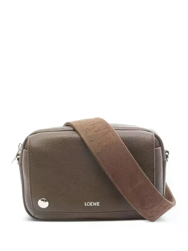 Loewe Pebble Leather Messenger Bag - Brown