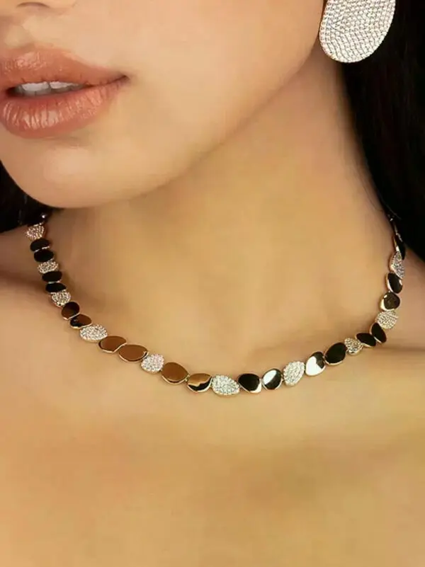 APM MONACO 18k Yellow Zirconia Choker Necklace - Gold