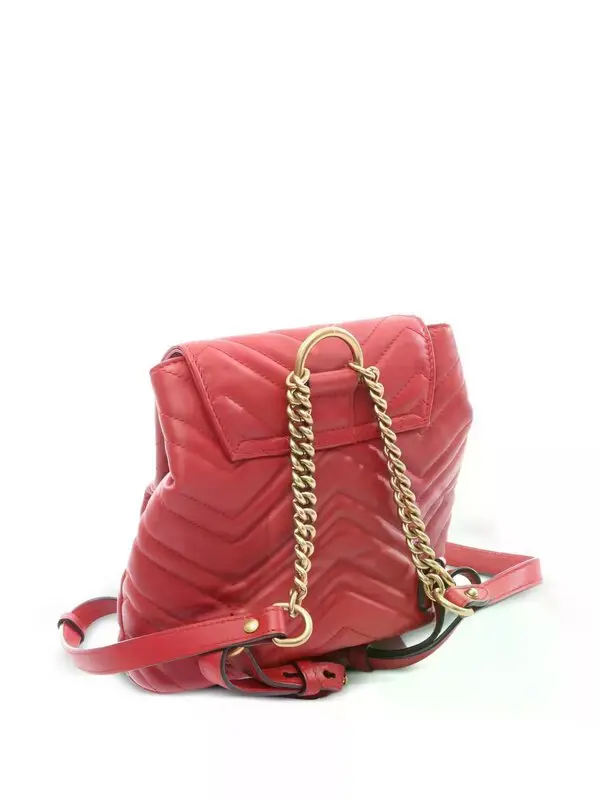 Gucci 2000s Chevron Leather Backpack