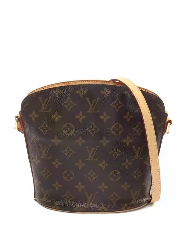 LOUIS VUITTON 2000s Monogram-print Druot Shoulder Bag - Brown