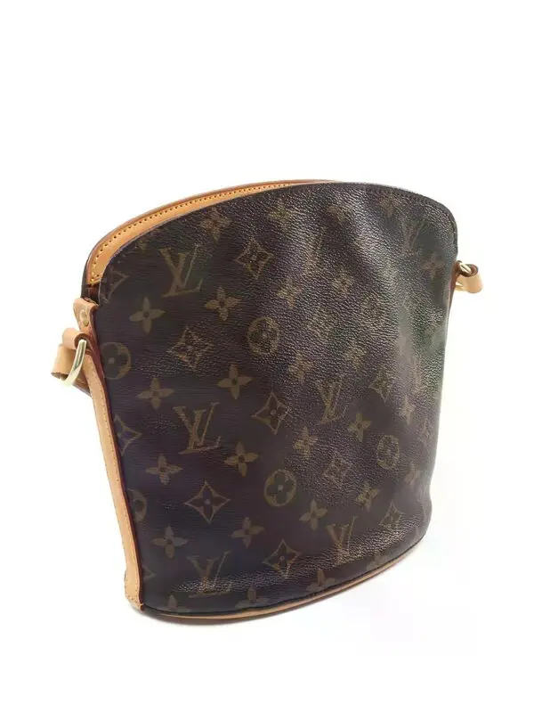 LOUIS VUITTON 2000s Monogram-print Druot Shoulder Bag - Brown