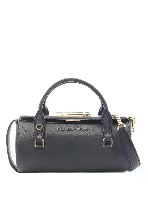 Prada 1910s Saffiano Leather Handbag - Black
