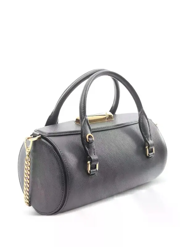 Prada 1910s Saffiano Leather Handbag - Black