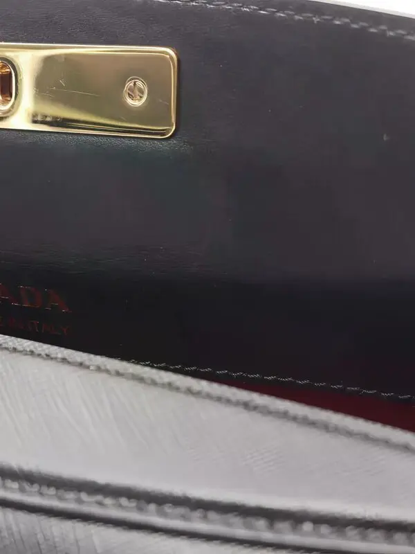 Prada 1910s Saffiano Leather Handbag - Black