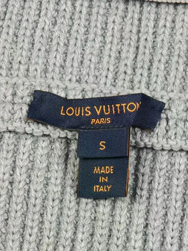 LOUIS VUITTON Ribbed Knit Wool Skirt With Zip Detail