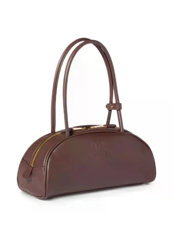 Miu Miu Beau Leather Tote Bag - Brown