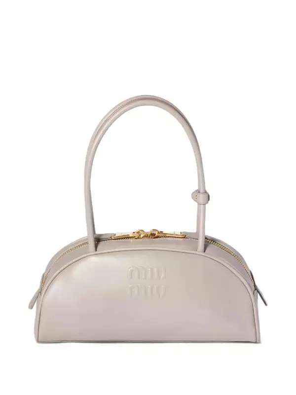Miu Miu Beau Leather Shoulder Bag - Grey