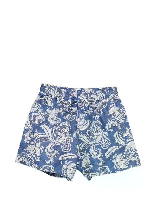 Sandro Floral Print Wide-leg Shorts